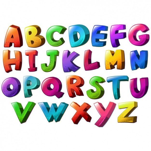 Vibrant Alphabet: Playful Multicolored Letters in 3D Style | Jiffy Designs