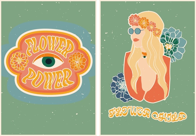 Vibrant Retro-Inspired Flower Power Illustration | Jiffy Designs