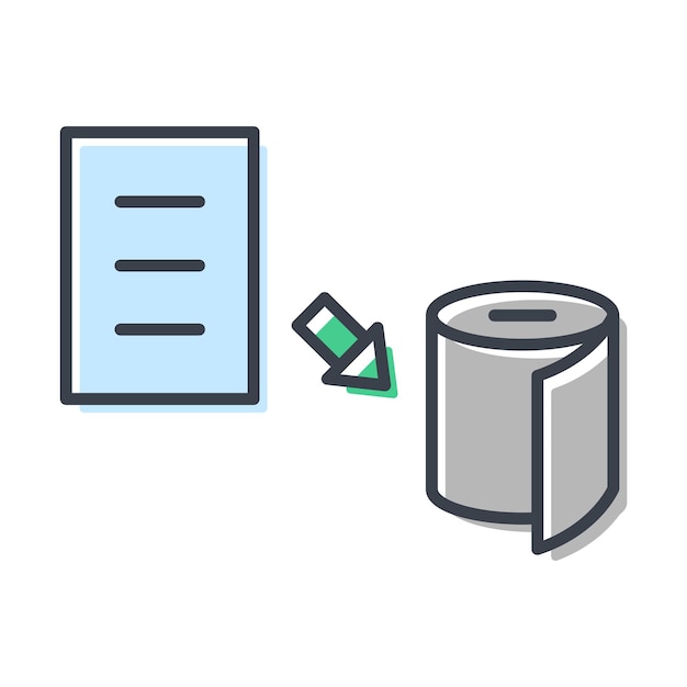 Minimalist Locker and Recycling Bin Illustration | Jiffy Designs