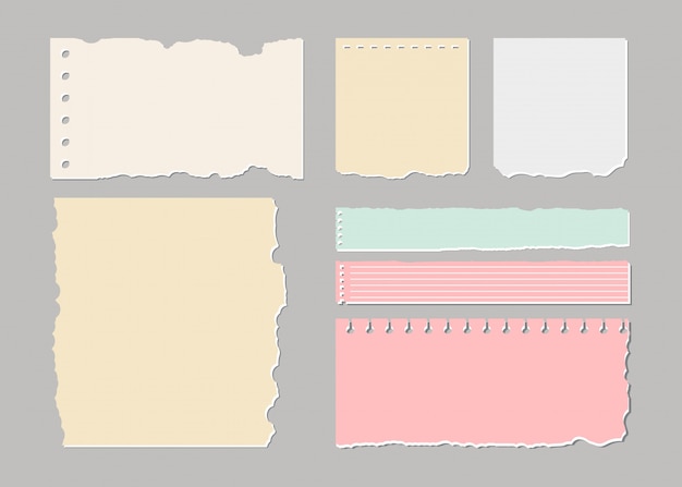 Assorted Torn Paper Scraps in Pastel Colors | Jiffy Designs