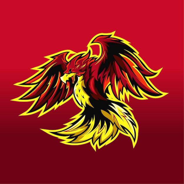 Majestic Fiery Phoenix Spreading Its Radiant Wings | Jiffy Designs