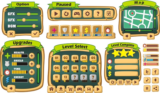 Vibrant Collection of Game User Interface Elements | Jiffy Designs
