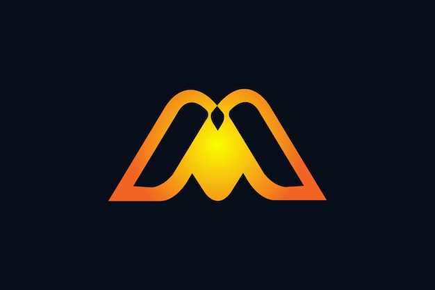 Vibrant Overlapping Letter M Symbol in Gradient Hues | Jiffy Designs