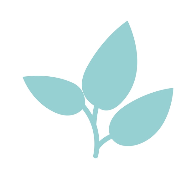 Minimalist Teal Plant Leaves Graphic Design Element | Jiffy Designs