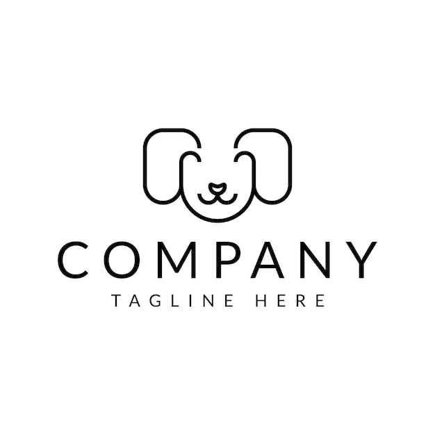 Playful Pup Logo with Minimalist Canine Silhouette | Jiffy Designs