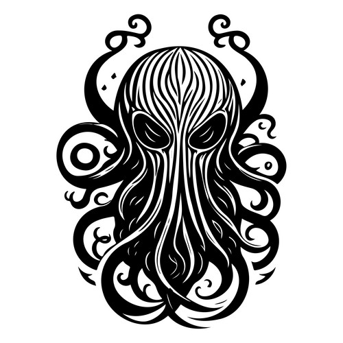 Halloween Cthulhu Horror Scary Illustration Sketch Hand Draw Element ...