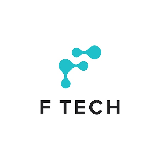 Interconnected Turquoise Shapes in Modern Tech Logo Design | Jiffy Designs