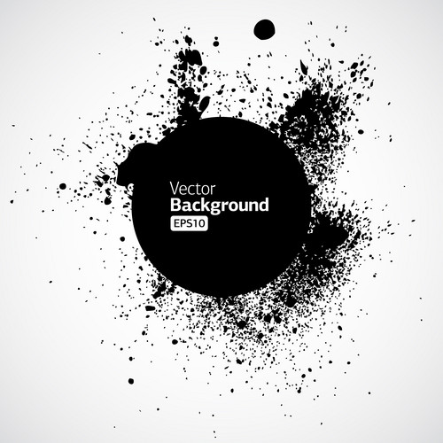 Black Grunge Ink Splat Shapes | Jiffy Designs