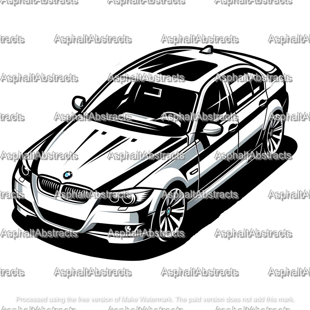 Premium BMW E90 Digital SVG Artwork - Ideal for Custom Projects | Jiffy ...