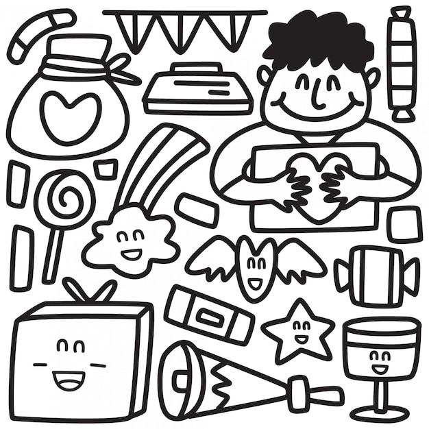 Playful Doodles of Everyday Objects and Smiling Faces | Jiffy Designs