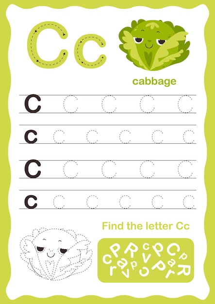 Charming Cabbage: Playful Letter C Learning | Jiffy Designs