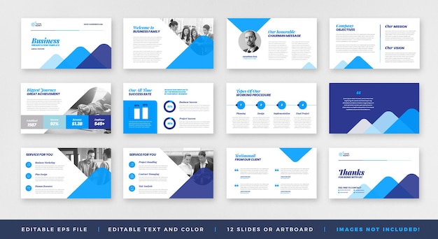 Comprehensive Business Presentation Deck with Diverse Infographic ...