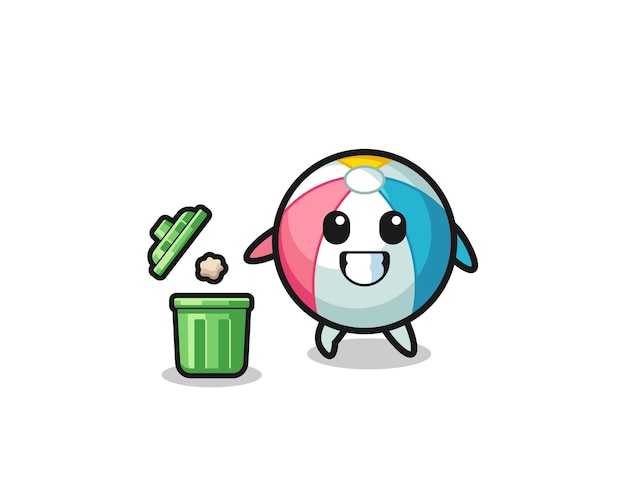 Cheerful Orb Character Throwing Trash into Recycling Bin | Jiffy Designs