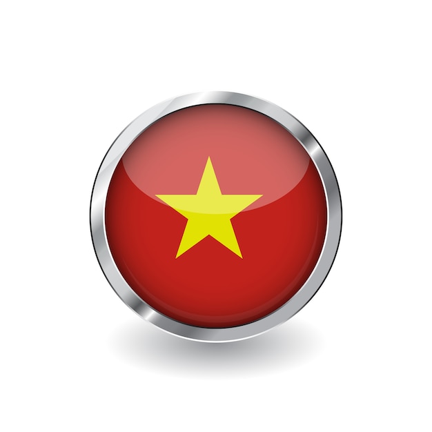 Vibrant Vietnamese Flag Emblem with Radiant Star | Jiffy Designs
