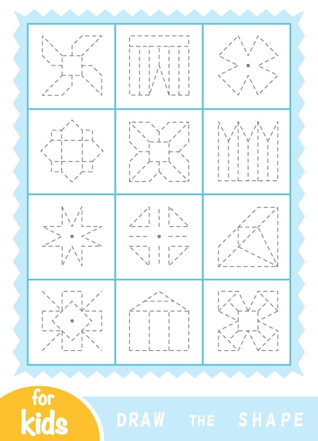 Diverse Collection of Geometric Tracing Shapes for Kids | Jiffy Designs