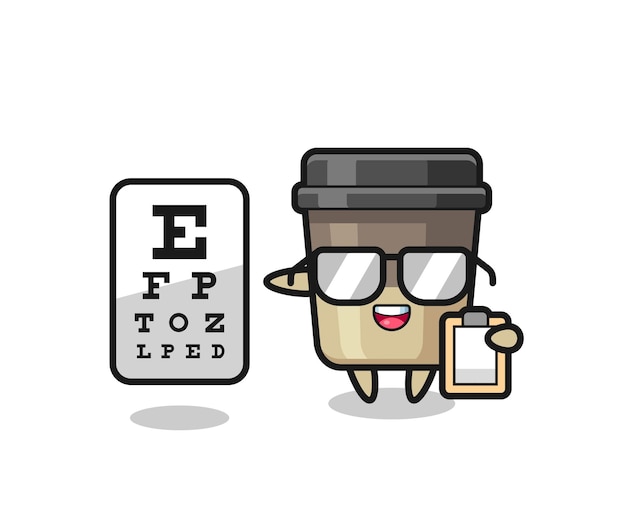 Charming Optometrist Character with Eye Chart Illustration | Jiffy Designs