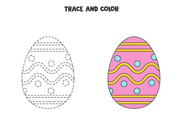 Vibrant Easter Eggs Tracing and Coloring Template | Jiffy Designs