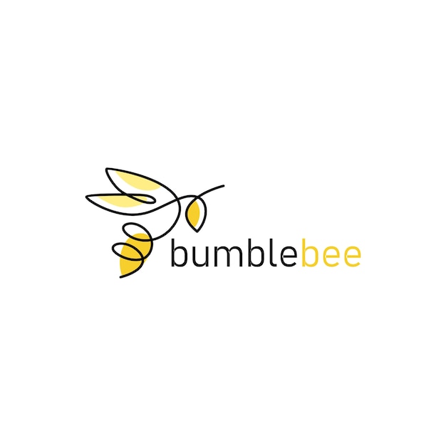 Vibrant Bumble Bee Logo Design with Stylized Wings | Jiffy Designs