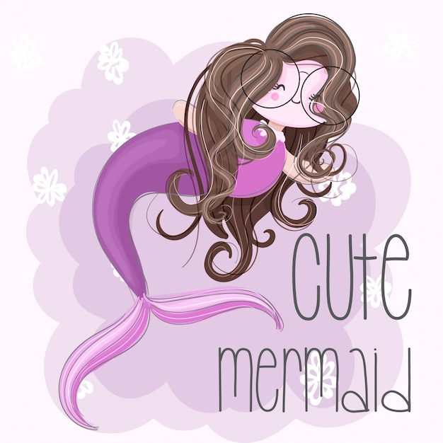 Enchanting Mermaid with Flowing Locks and Vibrant Tail | Jiffy Designs
