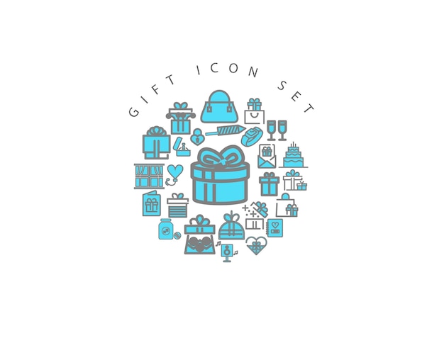 Versatile Gift Icon Set Featuring Diverse Designs | Jiffy Designs