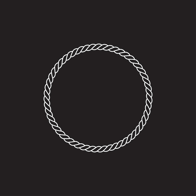 Elegant Twisted Rope Circle in Minimalist Black and White | Jiffy Designs