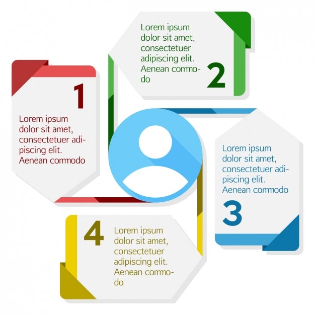 Colorful Numbered Banners with Placeholder Text and Icons | Jiffy Designs