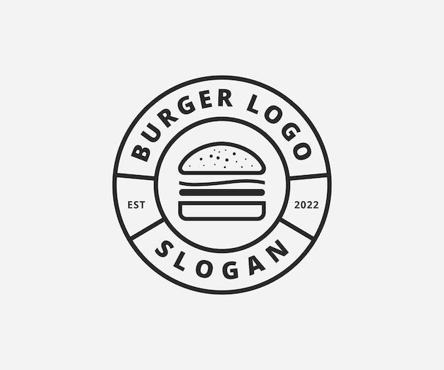 Minimalist Burger Logo with Clever Slogan | Jiffy Designs