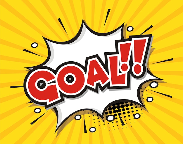 Vibrant 'Goal!' Announcement in Bold Comic Book Style | Jiffy Designs