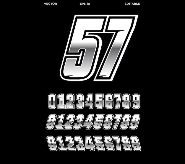 Sleek Monochrome Numeric Typography with Stylized Digits | Jiffy Designs