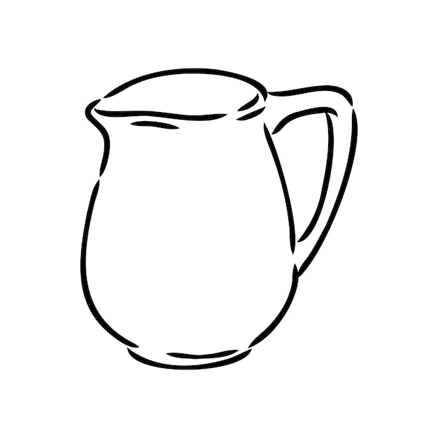 Minimalist Outline of a Classic Pitcher | Jiffy Designs