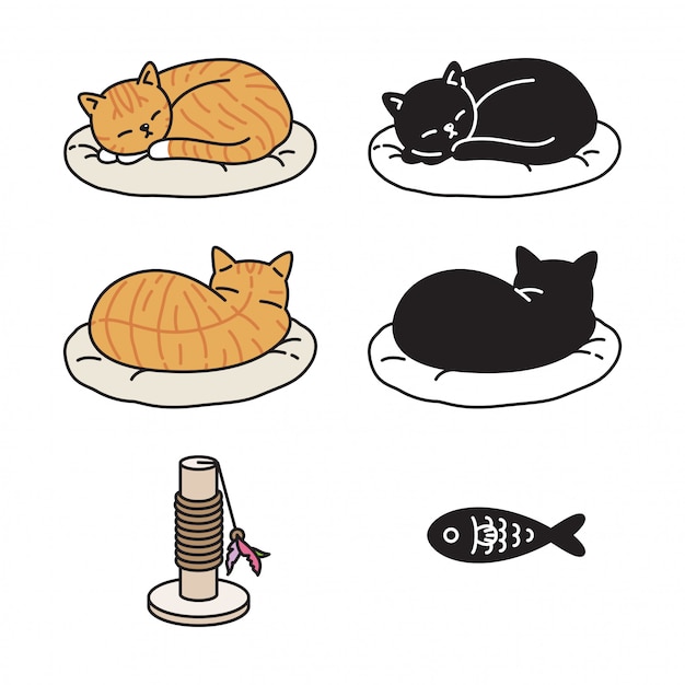 Cozy Feline Companions: Cats Napping on Soft Beds and Perches | Jiffy ...