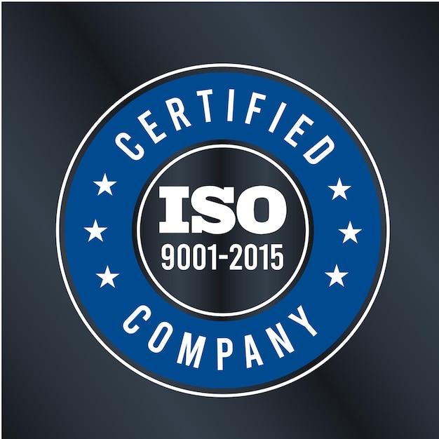 Certified ISO 9001:2015 Company Emblem on Dark Background | Jiffy Designs
