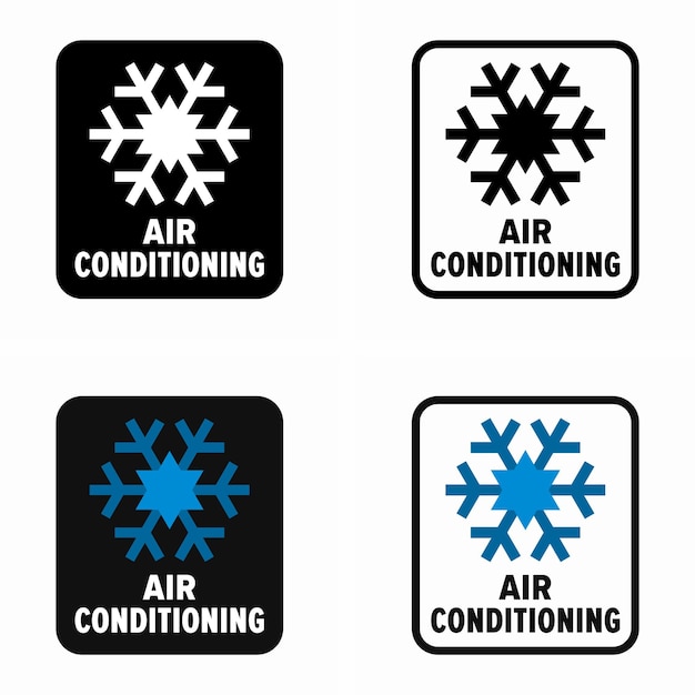 Simple Snowflake Symbols for Air Conditioning Systems | Jiffy Designs