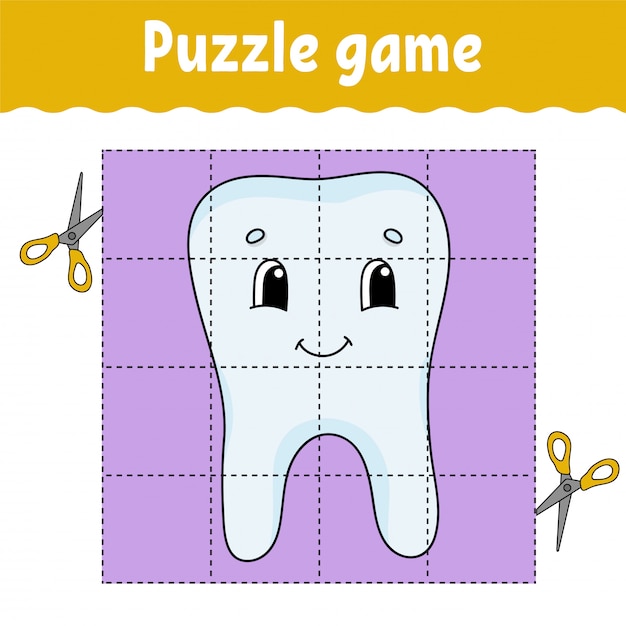 Cheerful Tooth Puzzle Game for Kids | Jiffy Designs