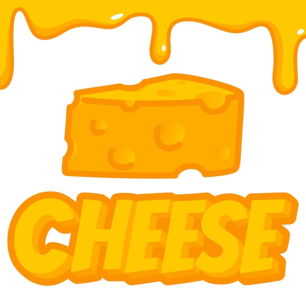 Gooey Melted Cheese Slice on Vibrant Orange Background | Jiffy Designs