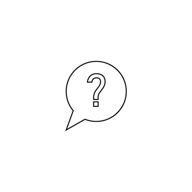 Curious Question Mark in Minimalist Speech Bubble | Jiffy Designs
