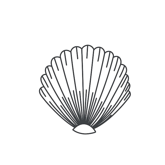 Elegant Seashell Silhouette: A Timeless Coastal Emblem | Jiffy Designs