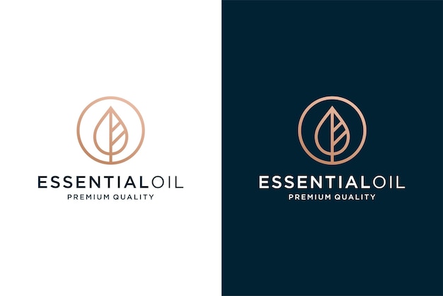 Elegant Leaf Symbol for Premium Essential Oil Brand | Jiffy Designs
