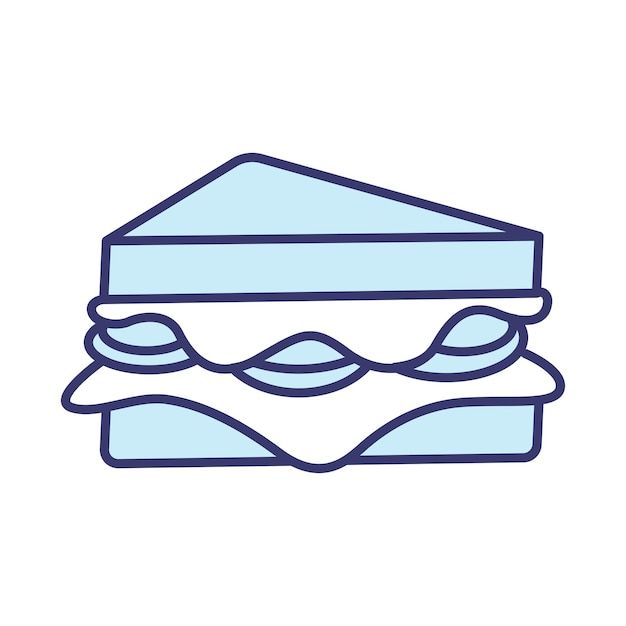 Stylized Sandwich Illustration with Vibrant Colors | Jiffy Designs