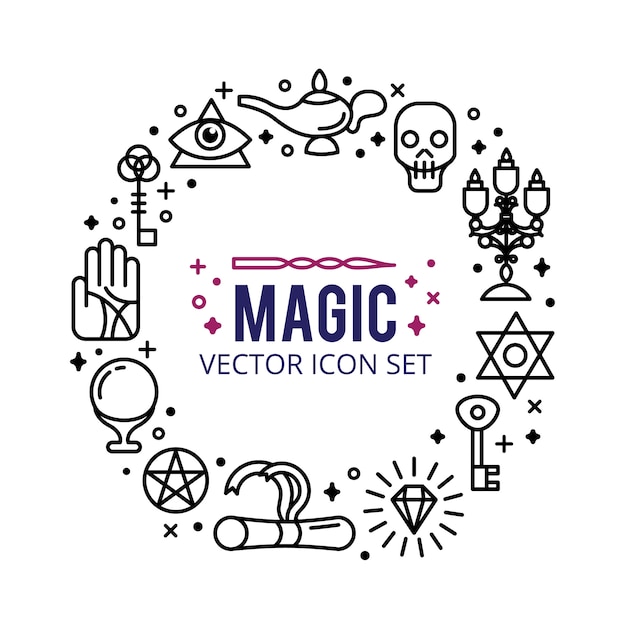 Mystical Vector Icons: Occult Symbols and Magical Illustrations | Jiffy ...