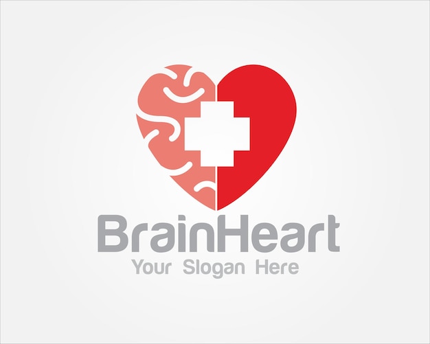 Vibrant Heart with Cerebral Emblem - Inspiring Medical Logo | Jiffy Designs