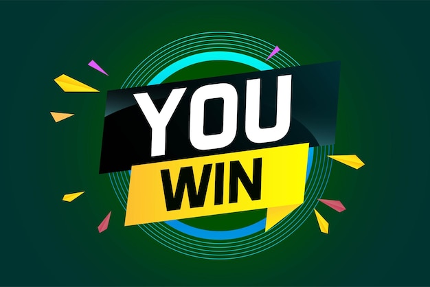 Celebrate Your Victory with This Eye-Catching 'You Win' Banner | Jiffy ...