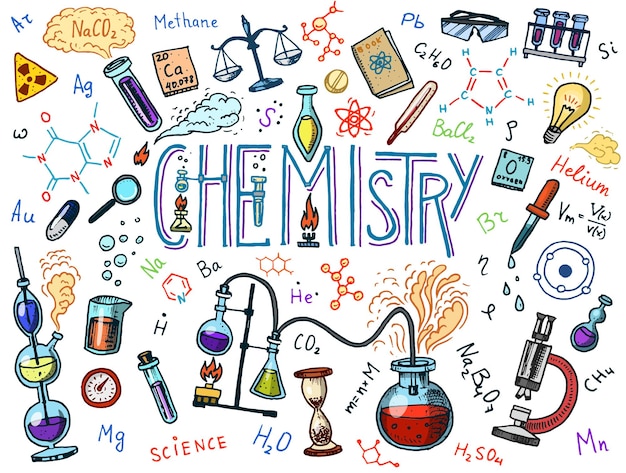 Whimsical Chemistry Doodles Showcase Scientific Wonders | Jiffy Designs