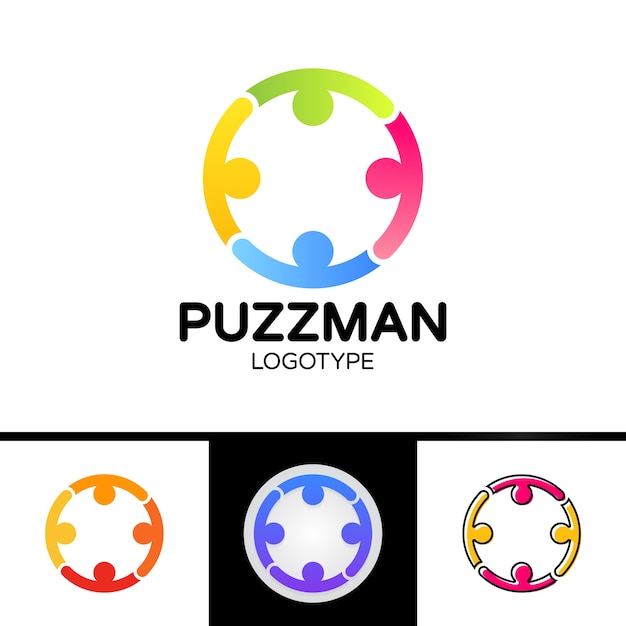 Vibrant Colorful Puzzle Piece Logos in Diverse Color Schemes | Jiffy ...