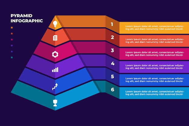 Vibrant Pyramid of Informative Visualizations and Icons | Jiffy Designs