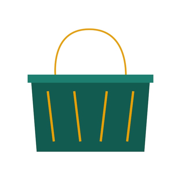 Vibrant Green Shopping Basket with Golden Handles | Jiffy Designs