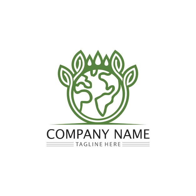 Vibrant Global Leaf Logo with Stylized Earth | Jiffy Designs