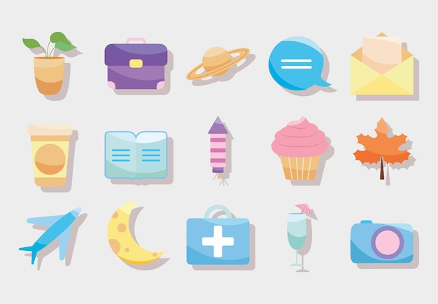 Vibrant Collection of Diverse Illustrated Icons | Jiffy Designs
