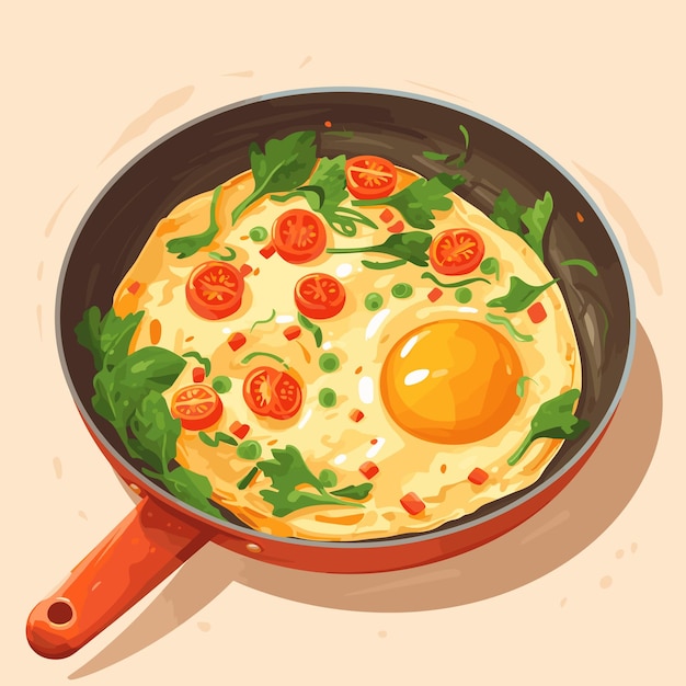 Vibrant Vegetable Frittata with Runny Yolk in Cast Iron Skillet | Jiffy ...