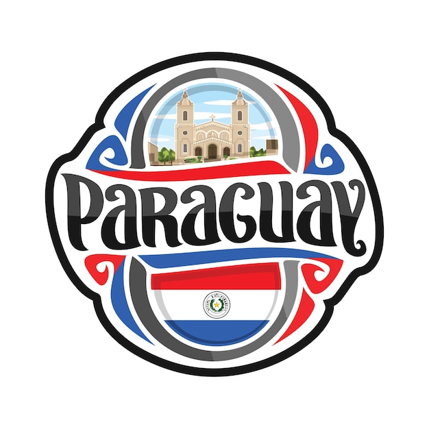 Vibrant Paraguayan Emblem Showcasing National Landmarks | Jiffy Designs